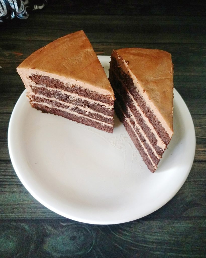 Mocha cake with milk chocolate frosting - FLOURS & FROSTINGS
